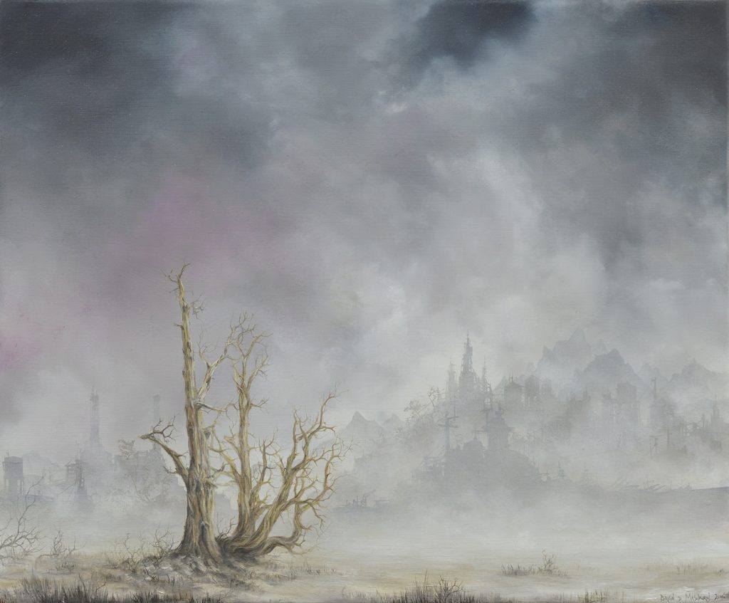 Oil Paintings Misty Urban Landscapes by Brian Mashburn