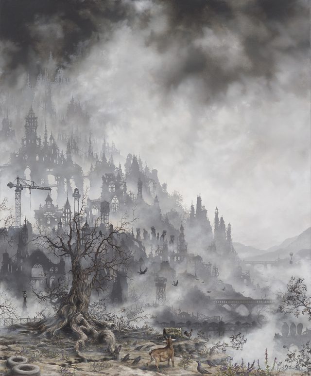 Oil Paintings Misty Urban Landscapes by Brian Mashburn