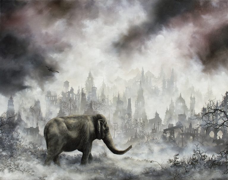 Oil Paintings Misty Urban Landscapes by Brian Mashburn