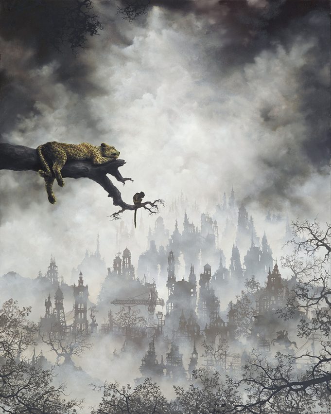 Oil Paintings Misty Urban Landscapes by Brian Mashburn