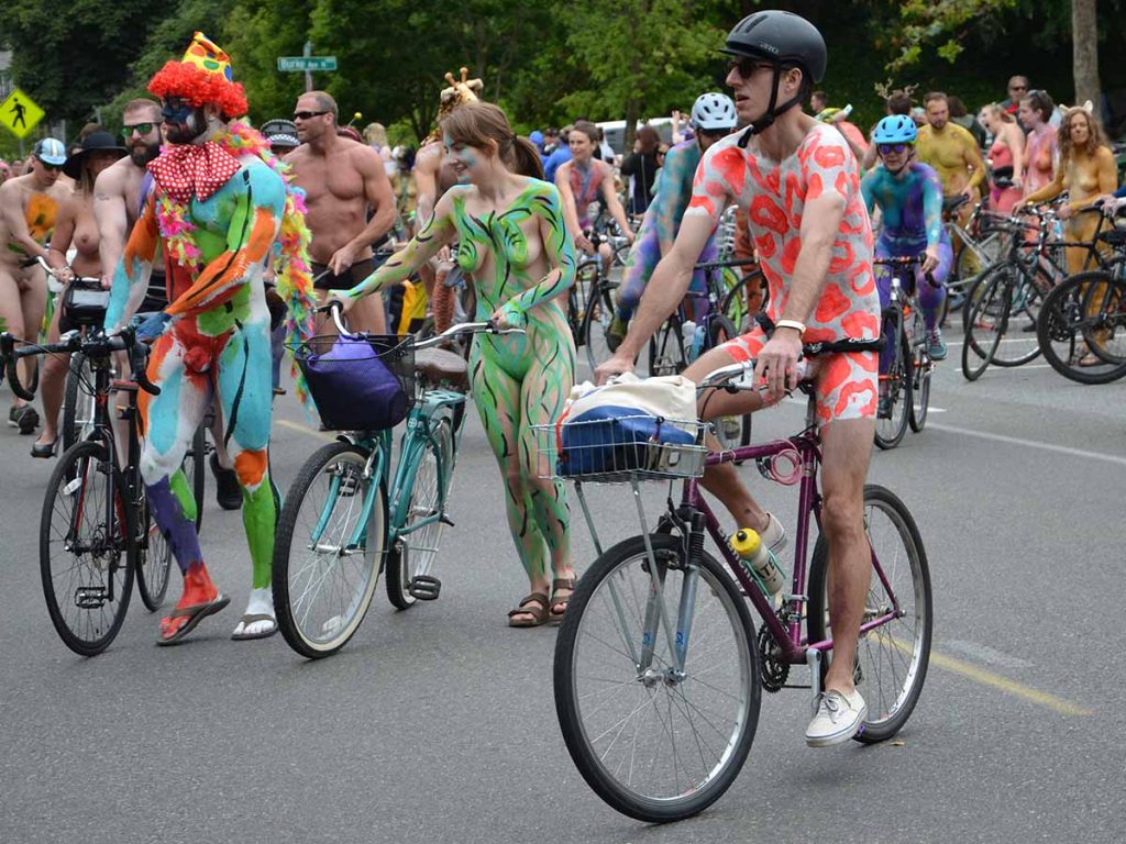 Seattles Solstice Naked Bike Ride And Solstice Festival Pictures