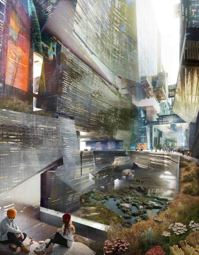 The Neom Line City Of The Future Crossing By The Saudi Desert